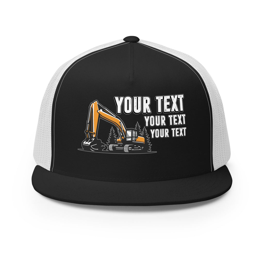 Excavator Your Text Here - Snapback Trucker Hat - Free Shipping ...