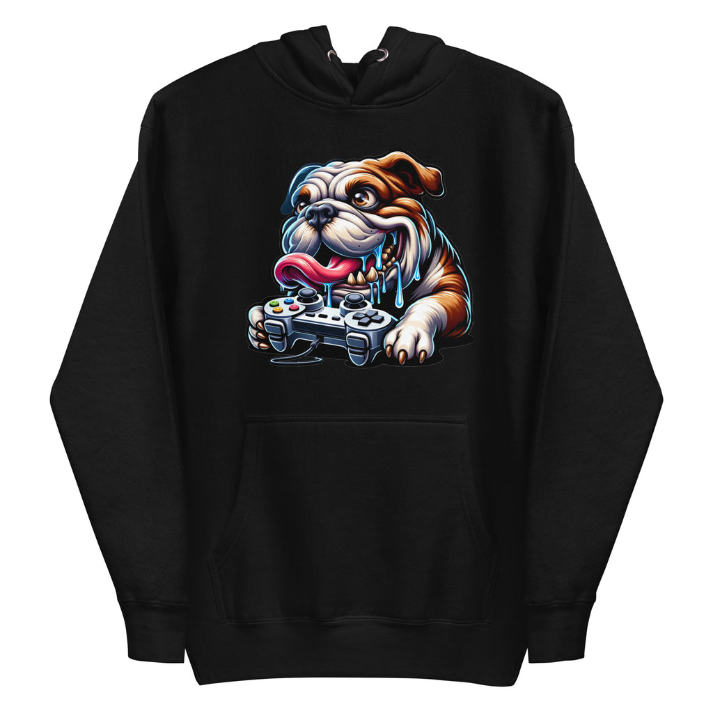 Bull Dog Gamer - Game Controller - Unisex Hoodie – Working Man Threads